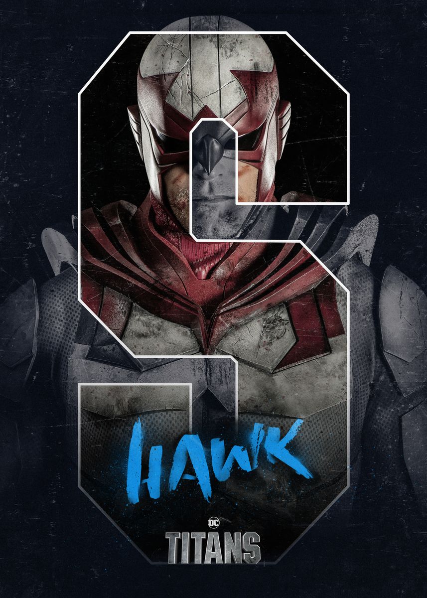 'Hawk' Poster, picture, metal print, paint by DC Comics | Displate