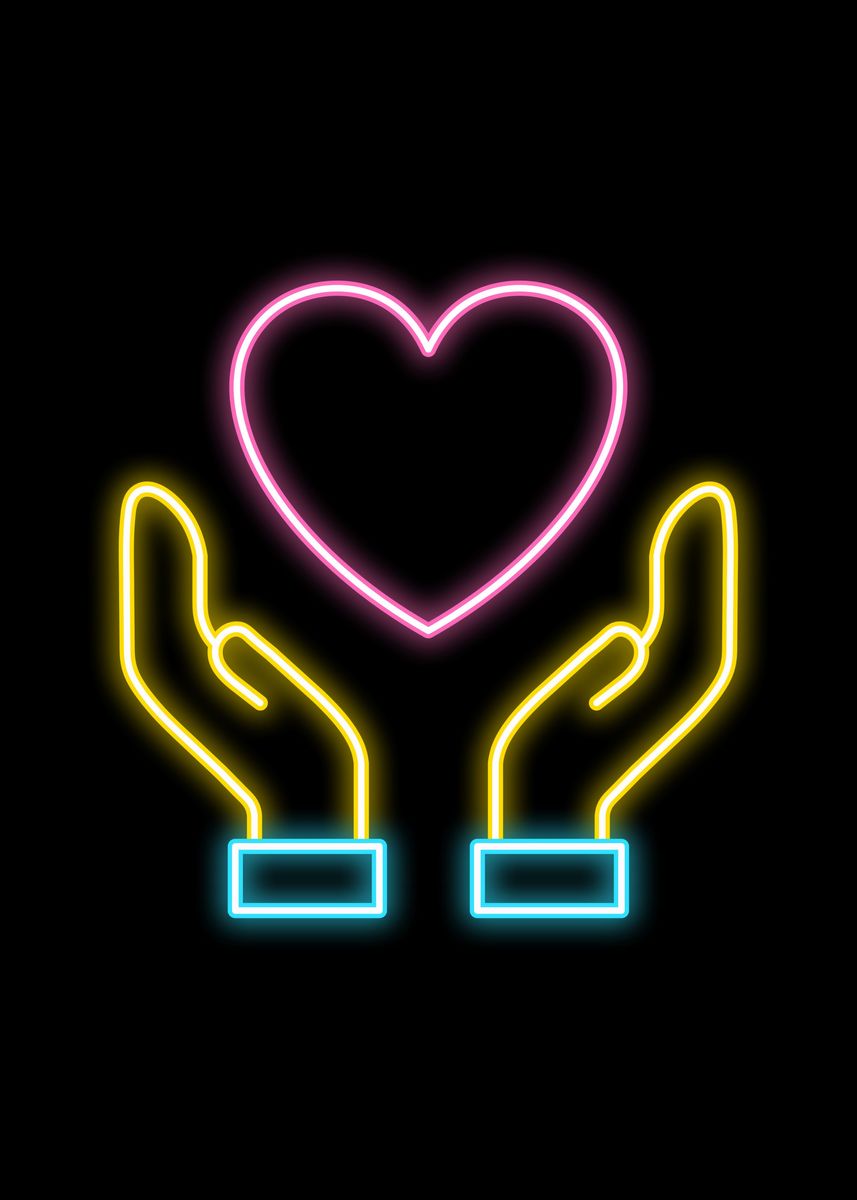 'Korean Finger Heart pink' Poster by gani ismail | Displate