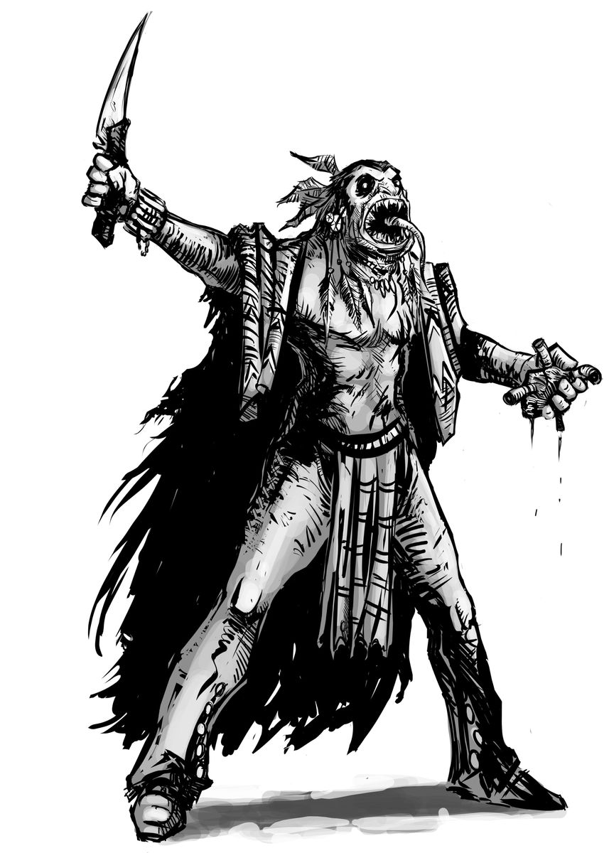 'wendigo Mythology B W' Poster, picture, metal print, paint by gani ...