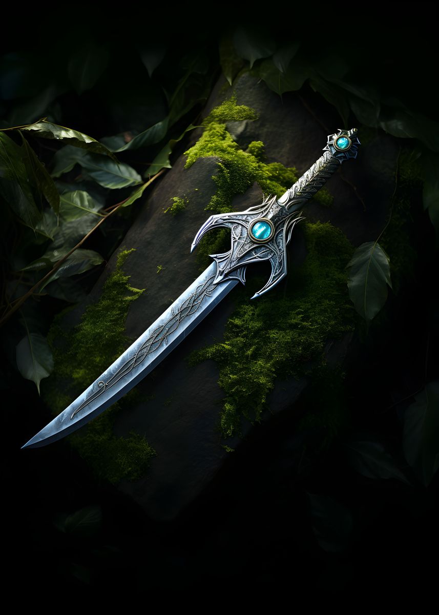 'Elven Dagger' Poster, picture, metal print, paint by Olaffskater ...