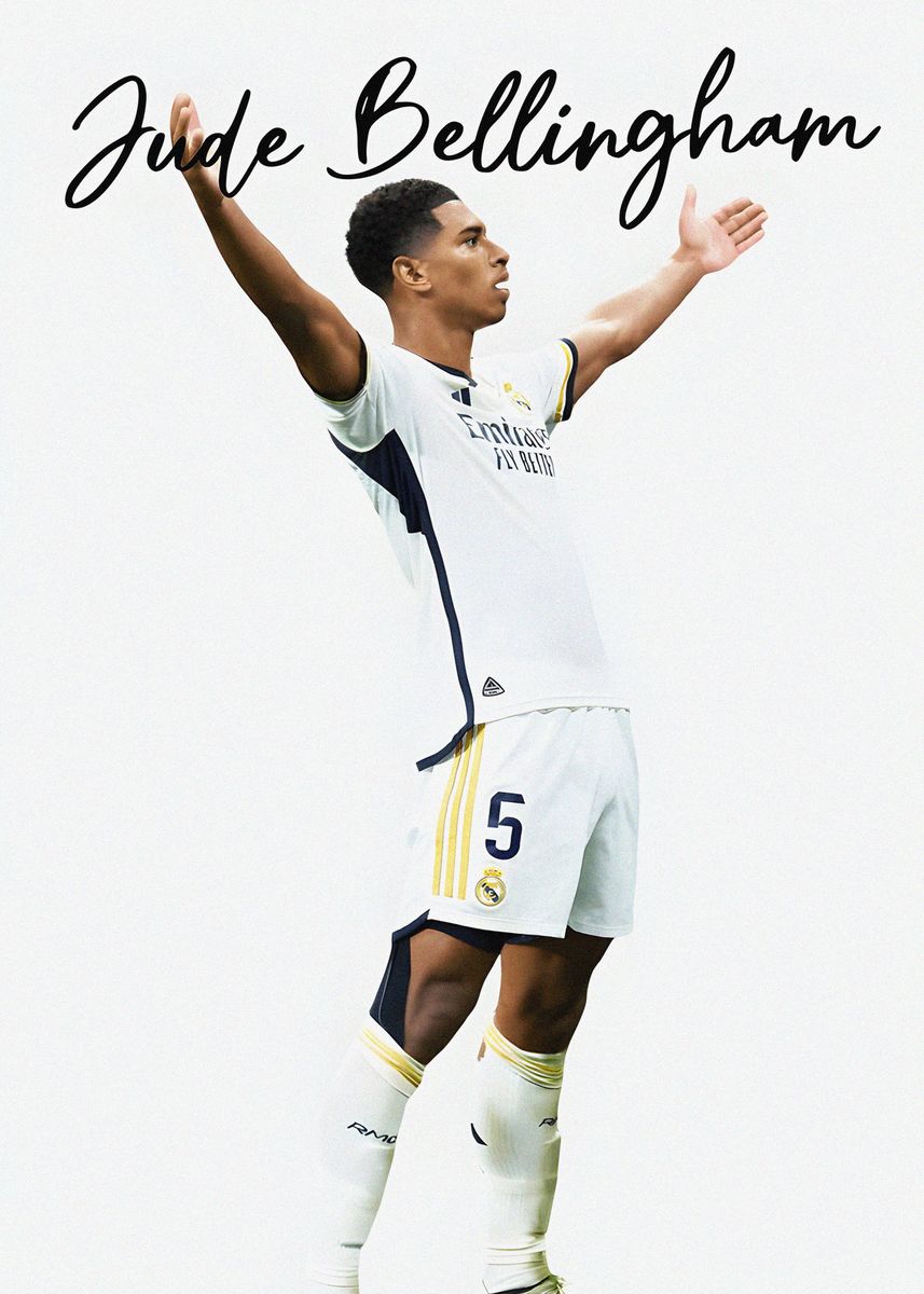 'Jude Bellingham Football' Poster, picture, metal print, paint by ...