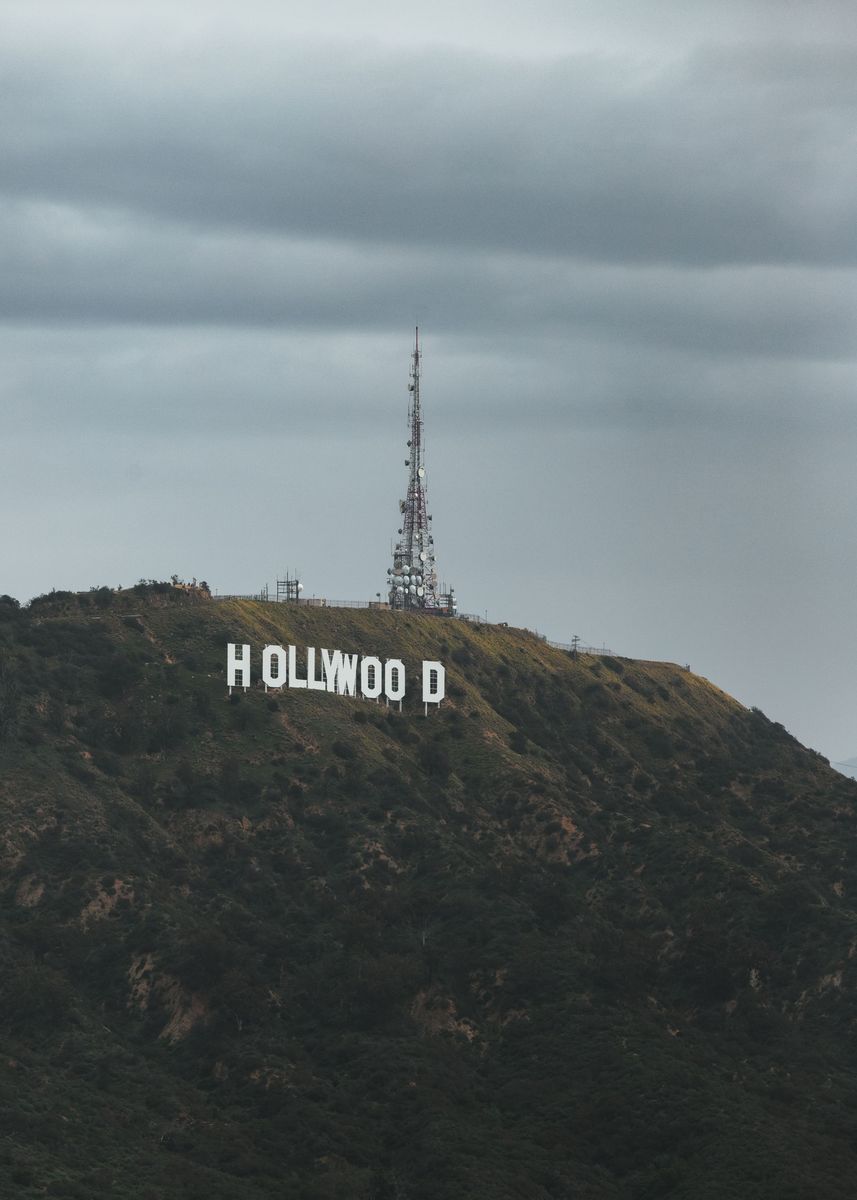 'The Hollywood sign' Poster by Yann Droy | Displate