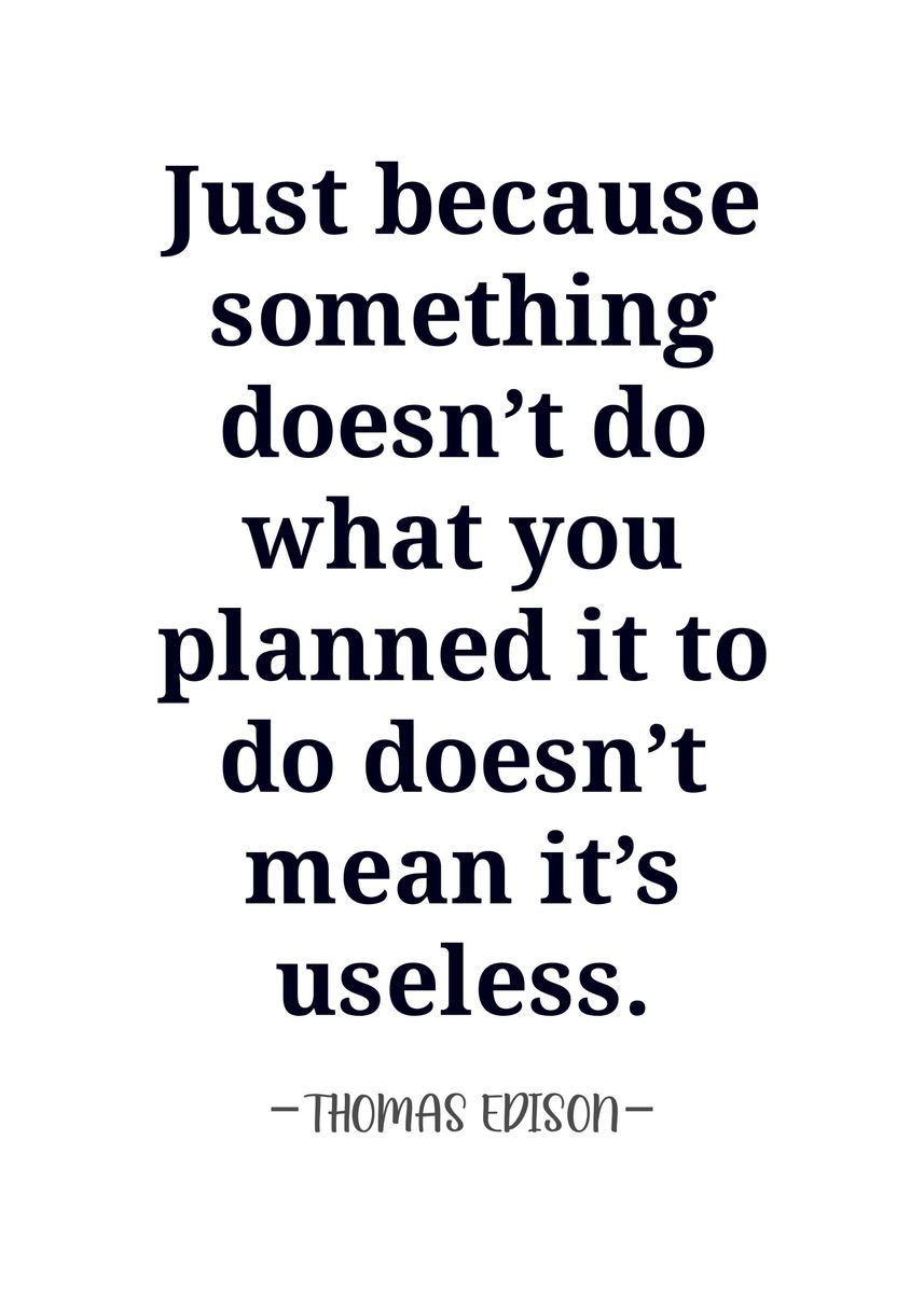 'Thomas Edison quote' Poster, picture, metal print, paint by Gembull ...