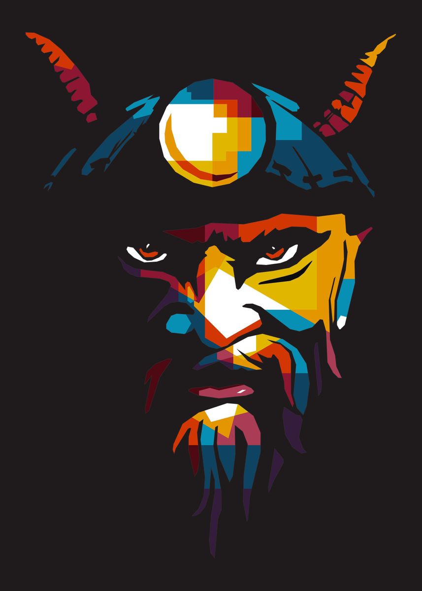 'The Vikings Wpap Abstract' Poster, picture, metal print, paint by ...
