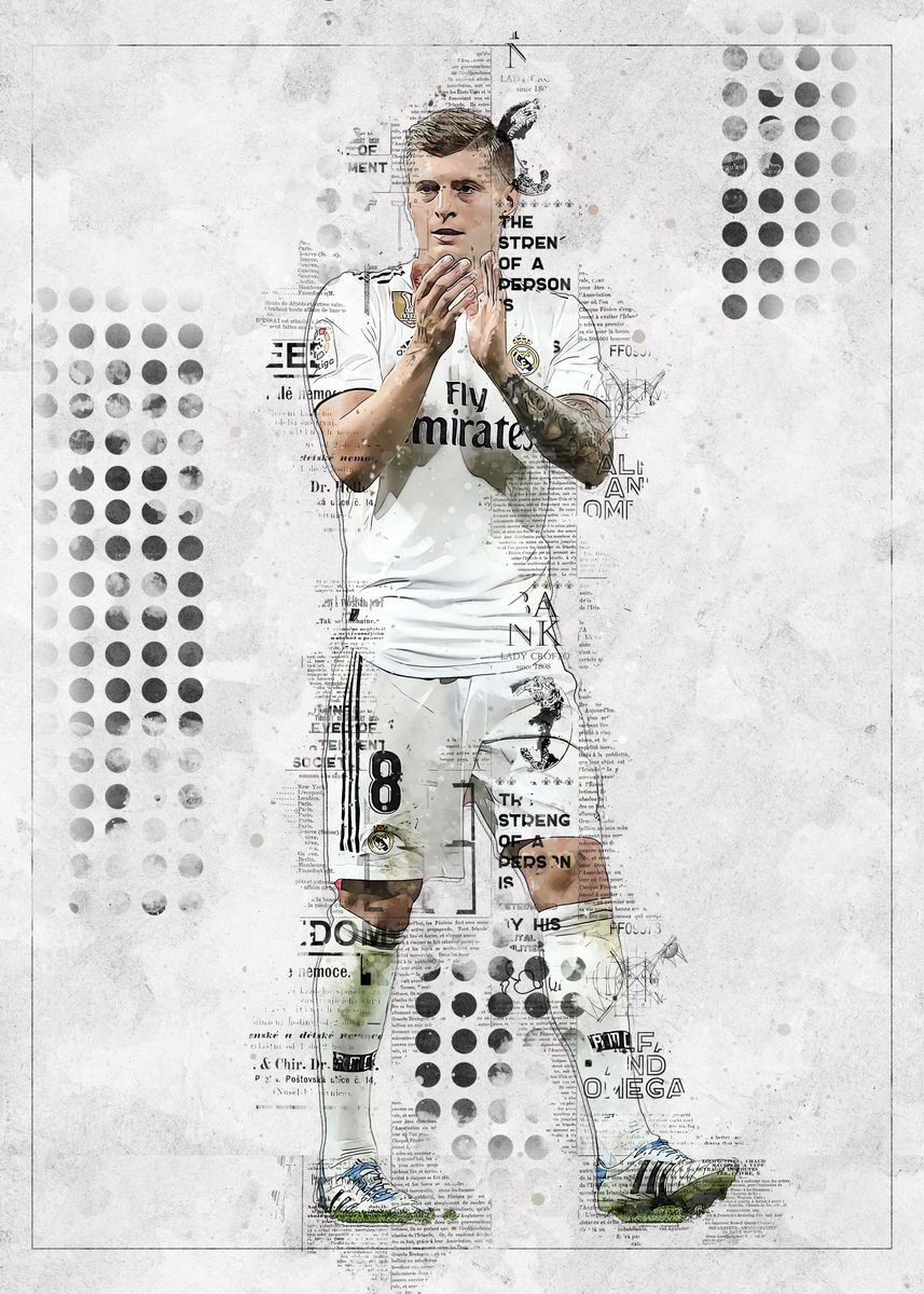 'Toni Kroos Watercolor' Poster, picture, metal print, paint by surya ...