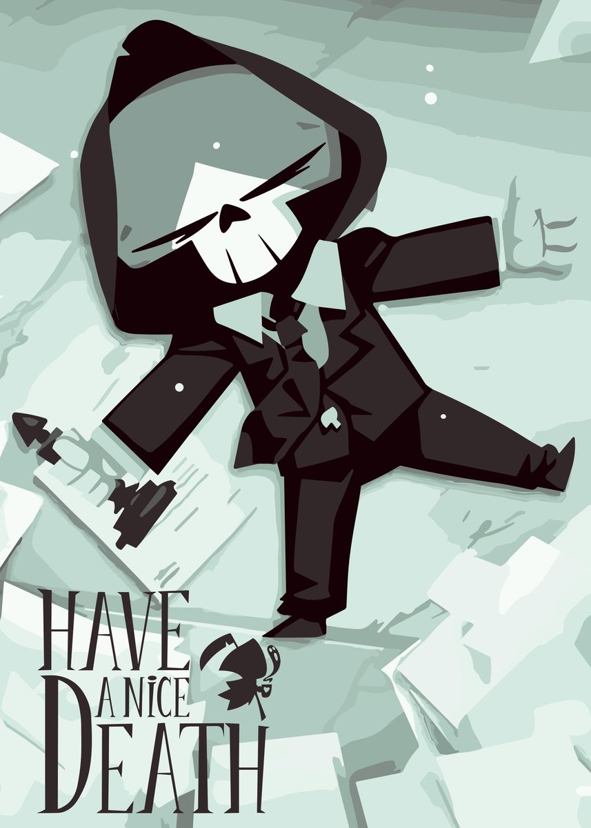'Have a Nice Death' Poster, picture, metal print, paint by Vivianne ...