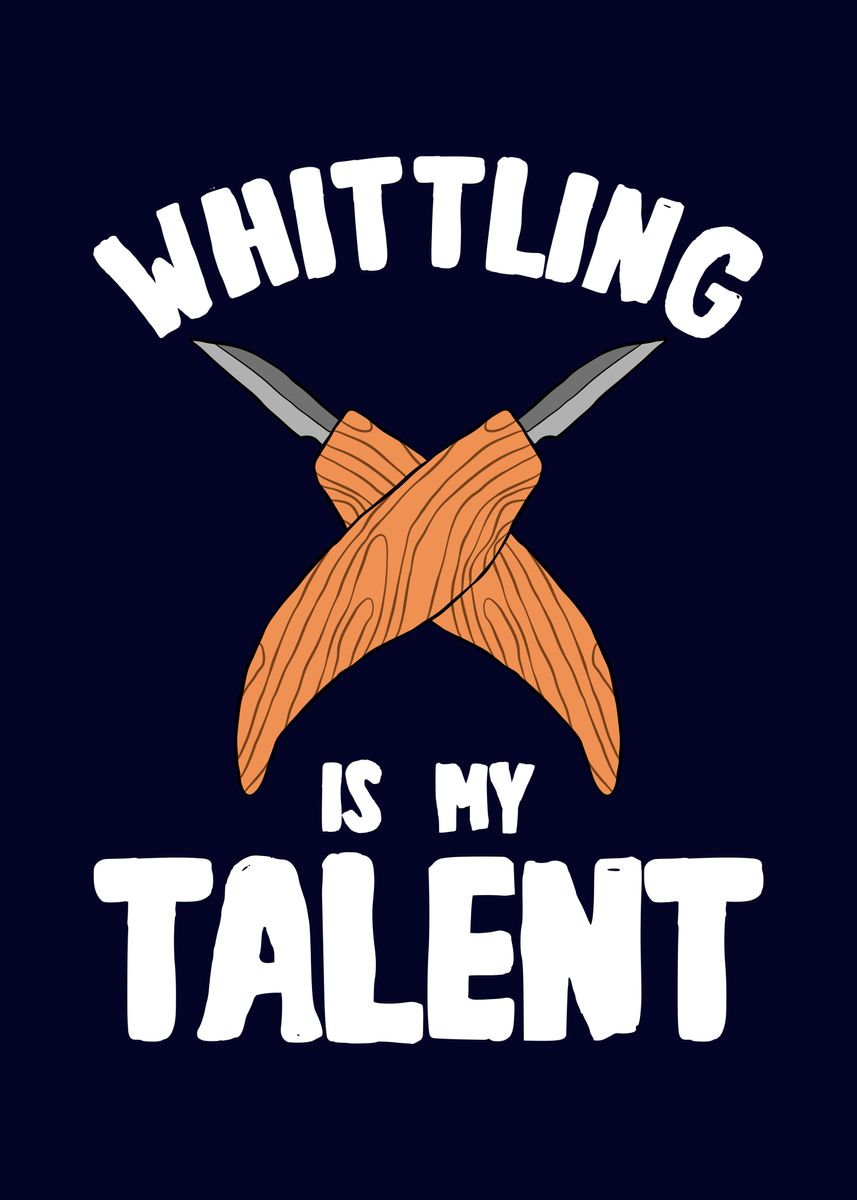 'Whittling Wood Carving' Poster, picture, metal print, paint by MzumO ...