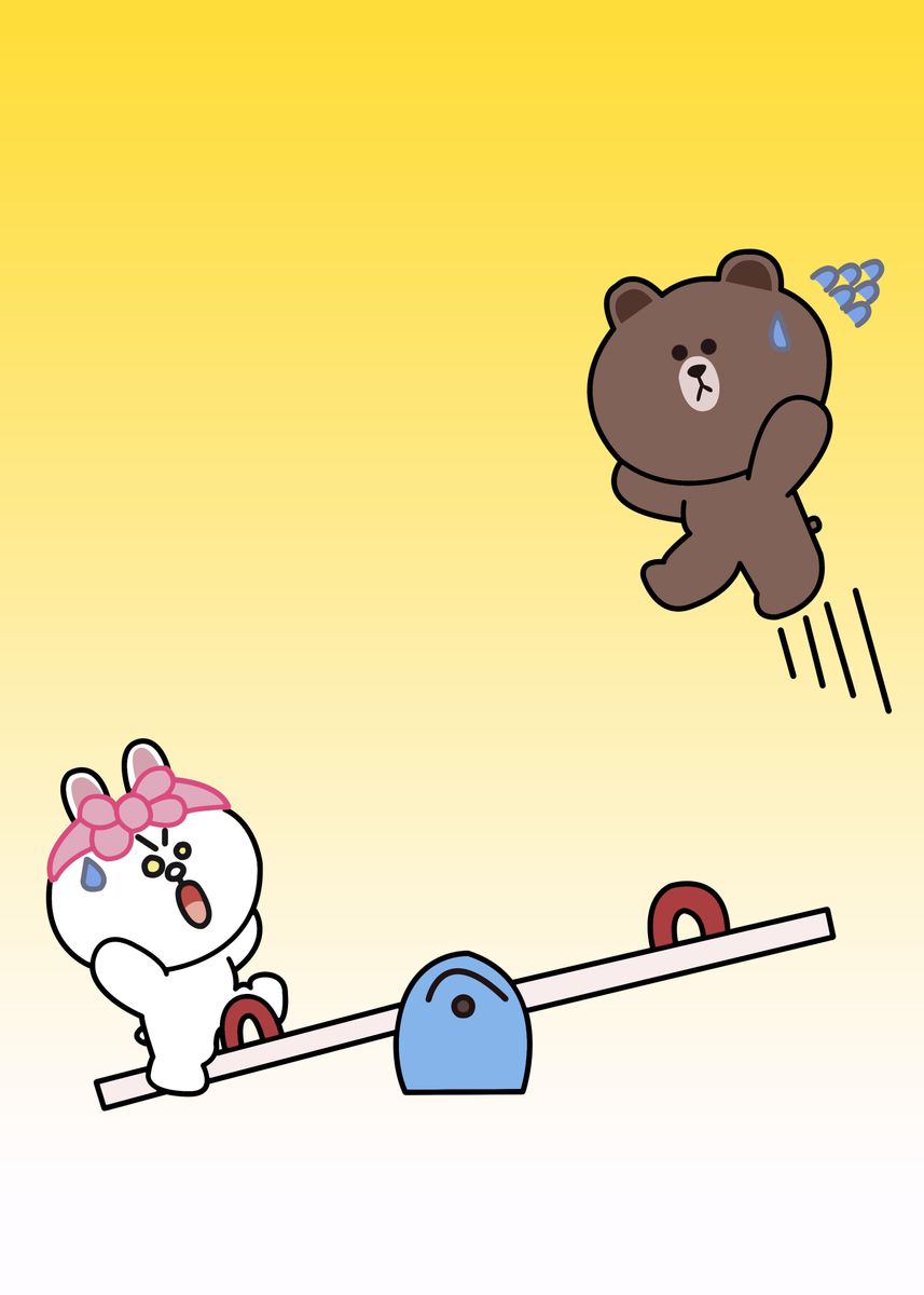 'bear brown cute animal' Poster, picture, metal print, paint by Martyn ...