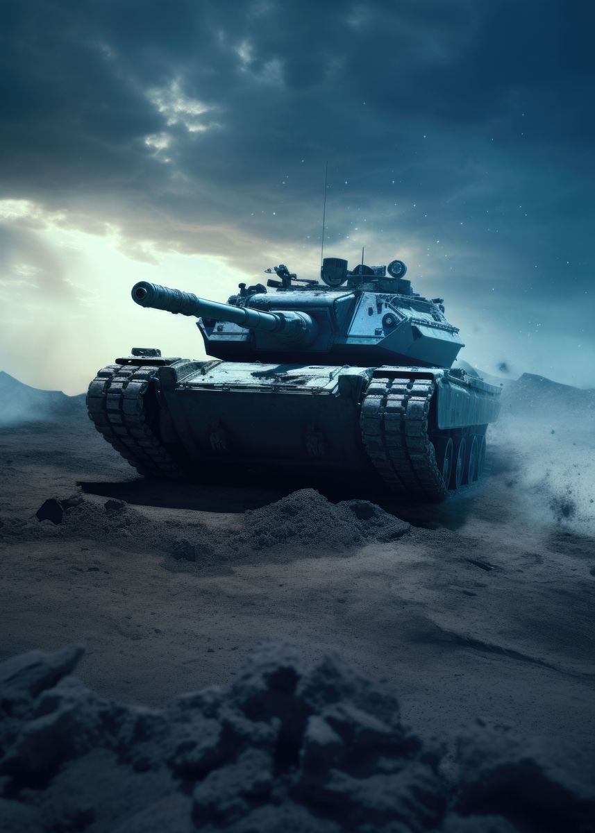 'Tank By Night' Poster, picture, metal print, paint by Stylianos ...