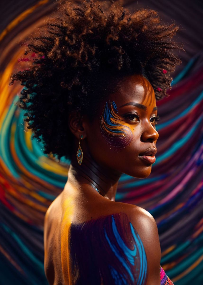 'Colorful Portrait' Poster by Rami | Displate