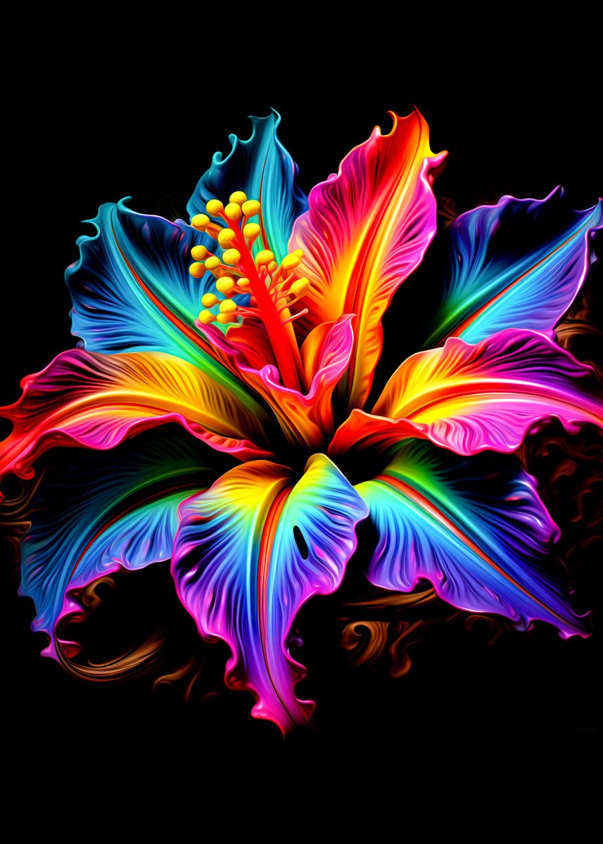 'Colorful Flower' Poster, picture, metal print, paint by vincen pham ...
