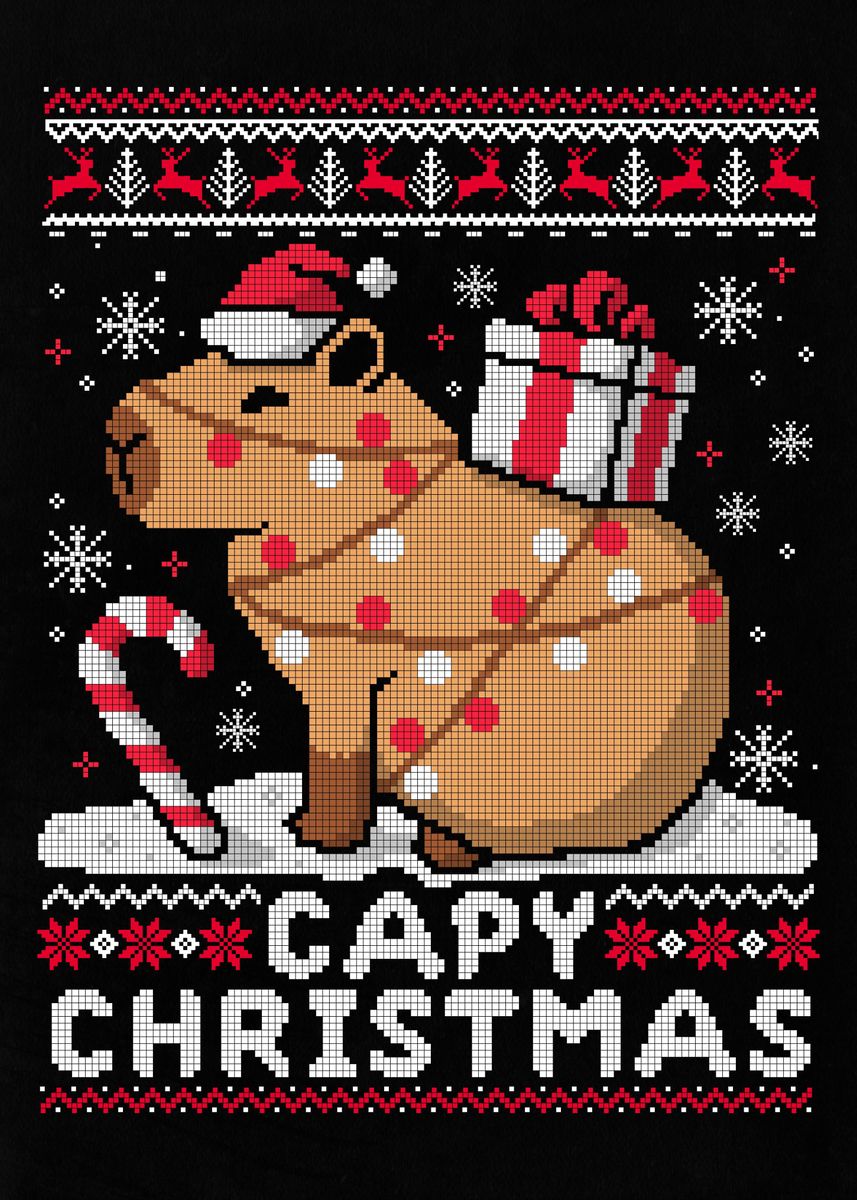 'Capy Christmas' Poster by NemiMakeit Fadda | Displate