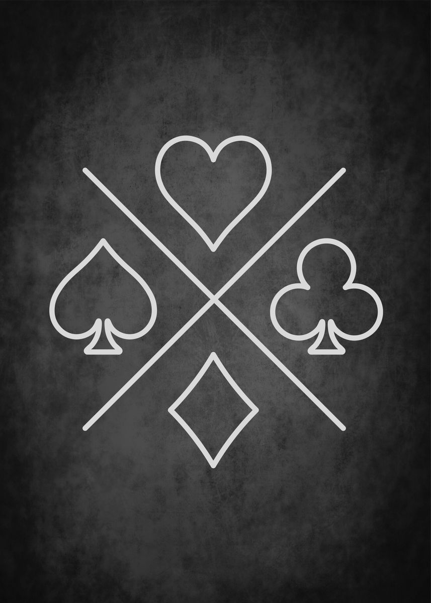 'Card Symbols' Poster, picture, metal print, paint by Poster ...