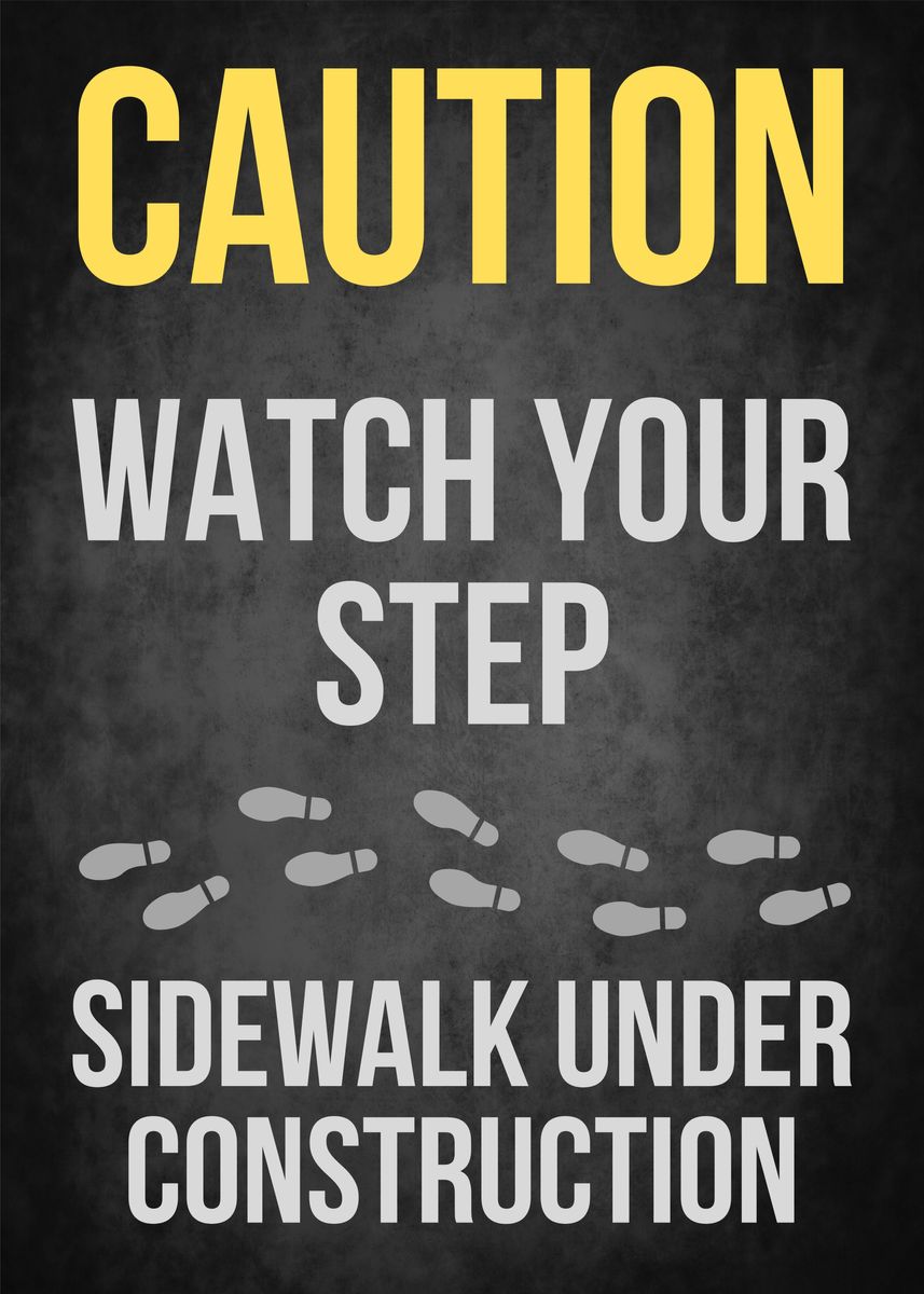 'Warning Sign' Poster, picture, metal print, paint by Poster ...