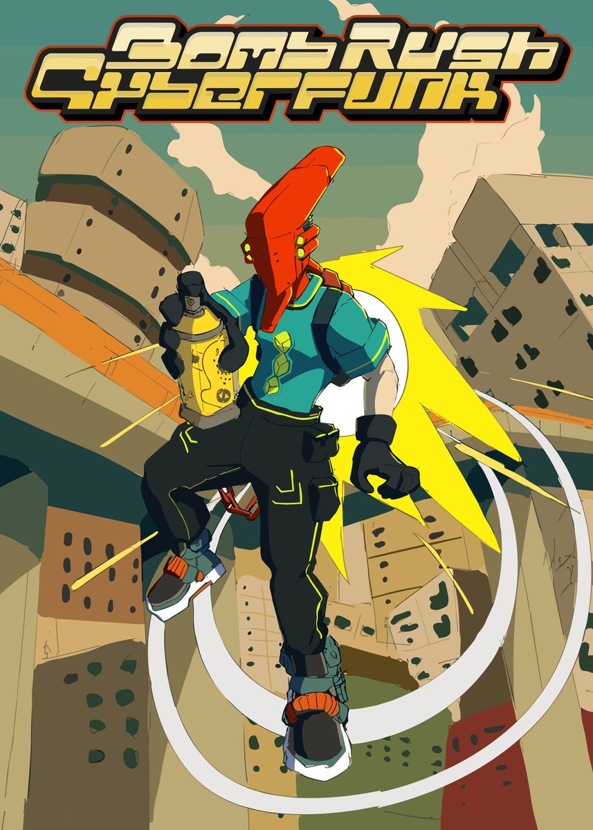 'Bomb Rush Cyberfunk' Poster, picture, metal print, paint by Laura ...