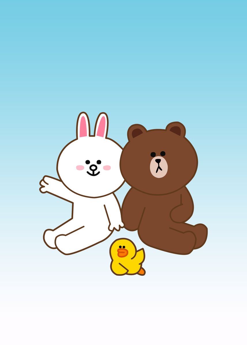 'bear brown cute animal' Poster, picture, metal print, paint by Martyn ...