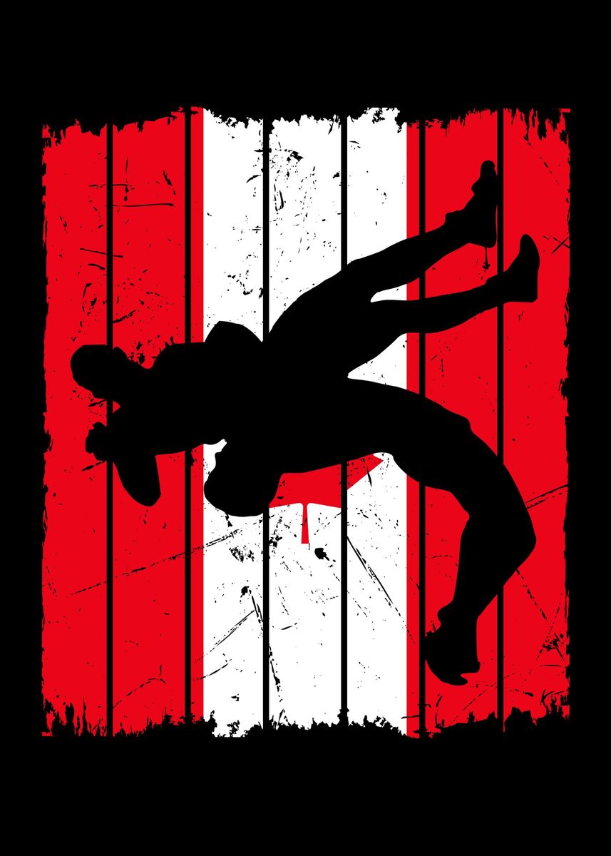 'Wrestler Suplex Wrestling' Poster by HumbaHarry Geitner | Displate