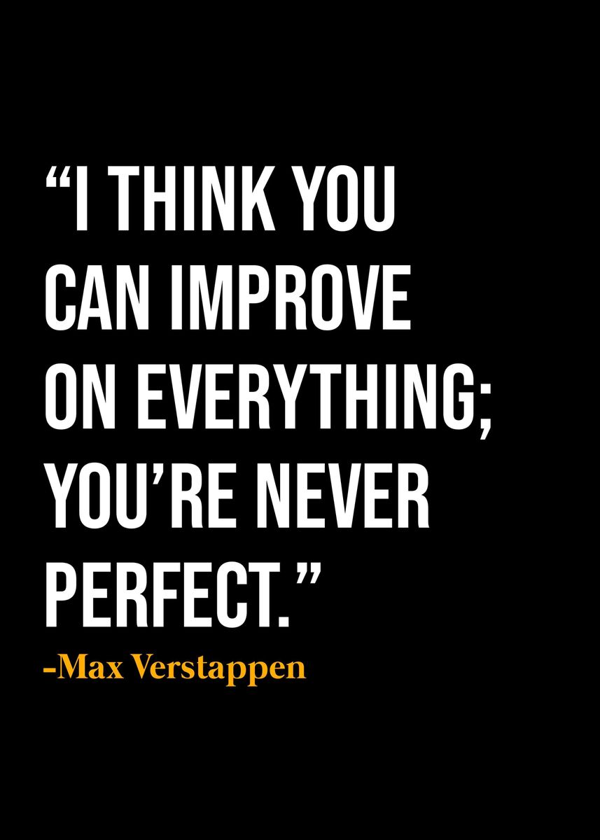 'Max Verstappen Quotes ' Poster, picture, metal print, paint by KAGE ...