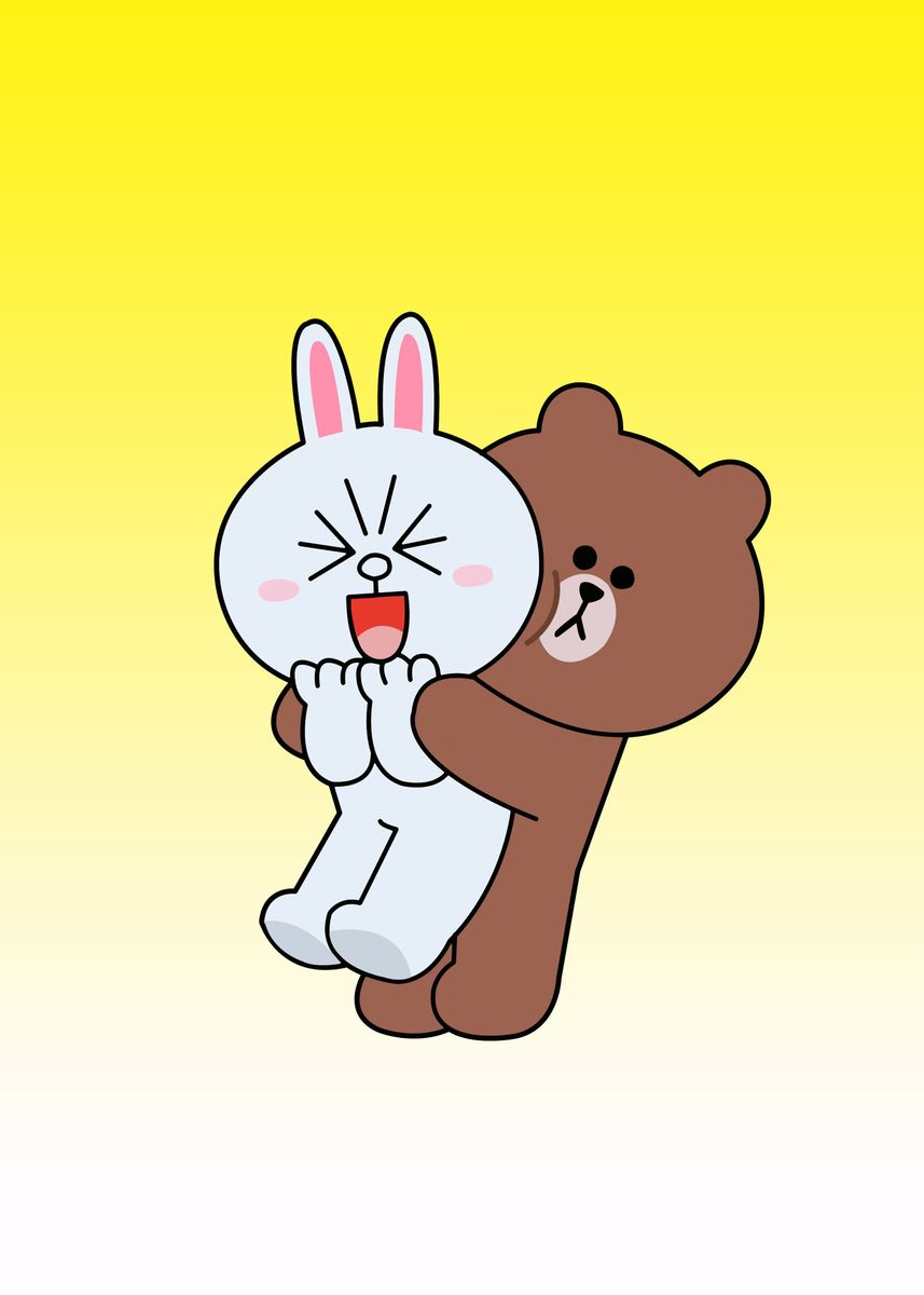 'bear brown cute animal' Poster, picture, metal print, paint by Martyn ...