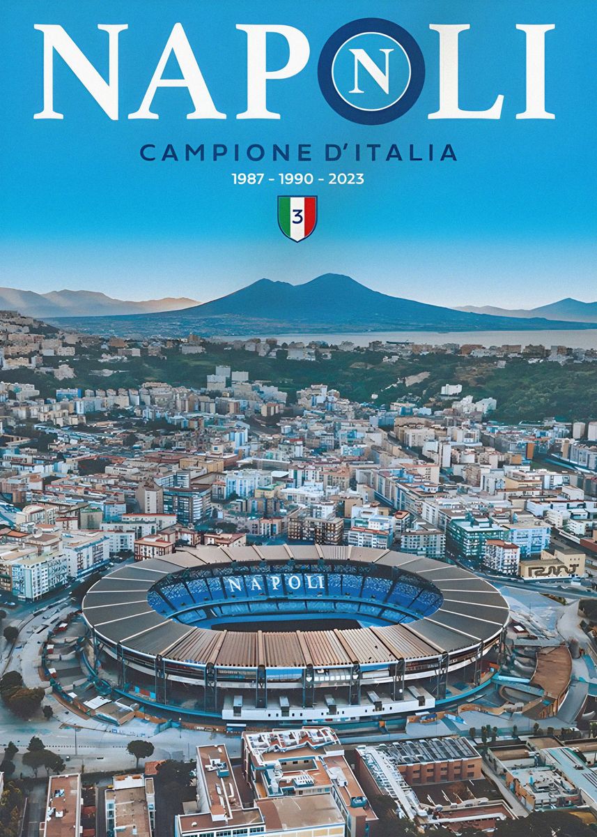'Napoli Stadium' Poster, picture, metal print, paint by ...