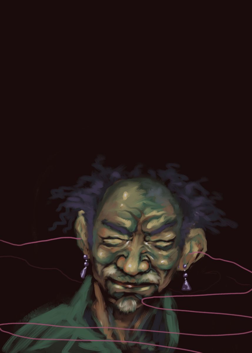 'Listening Old Man' Poster by Vixi | Displate