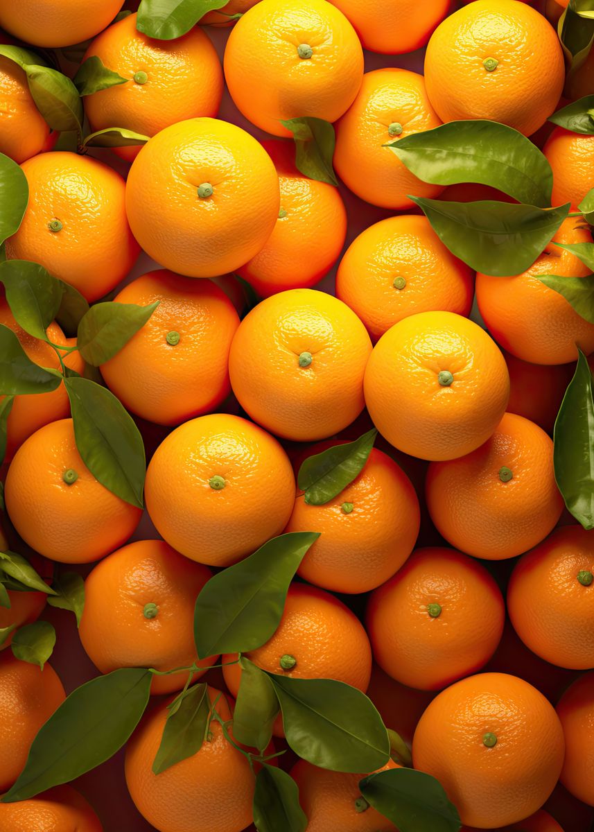 'Orange Wallpaper' Poster, picture, metal print, paint by Stylianos ...