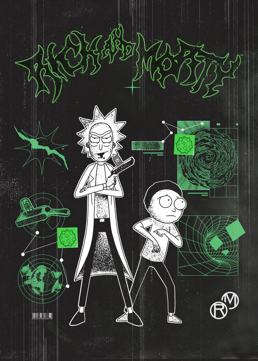 'R&M Rave Rickvival' Poster, picture, metal print, paint by Rick and ...
