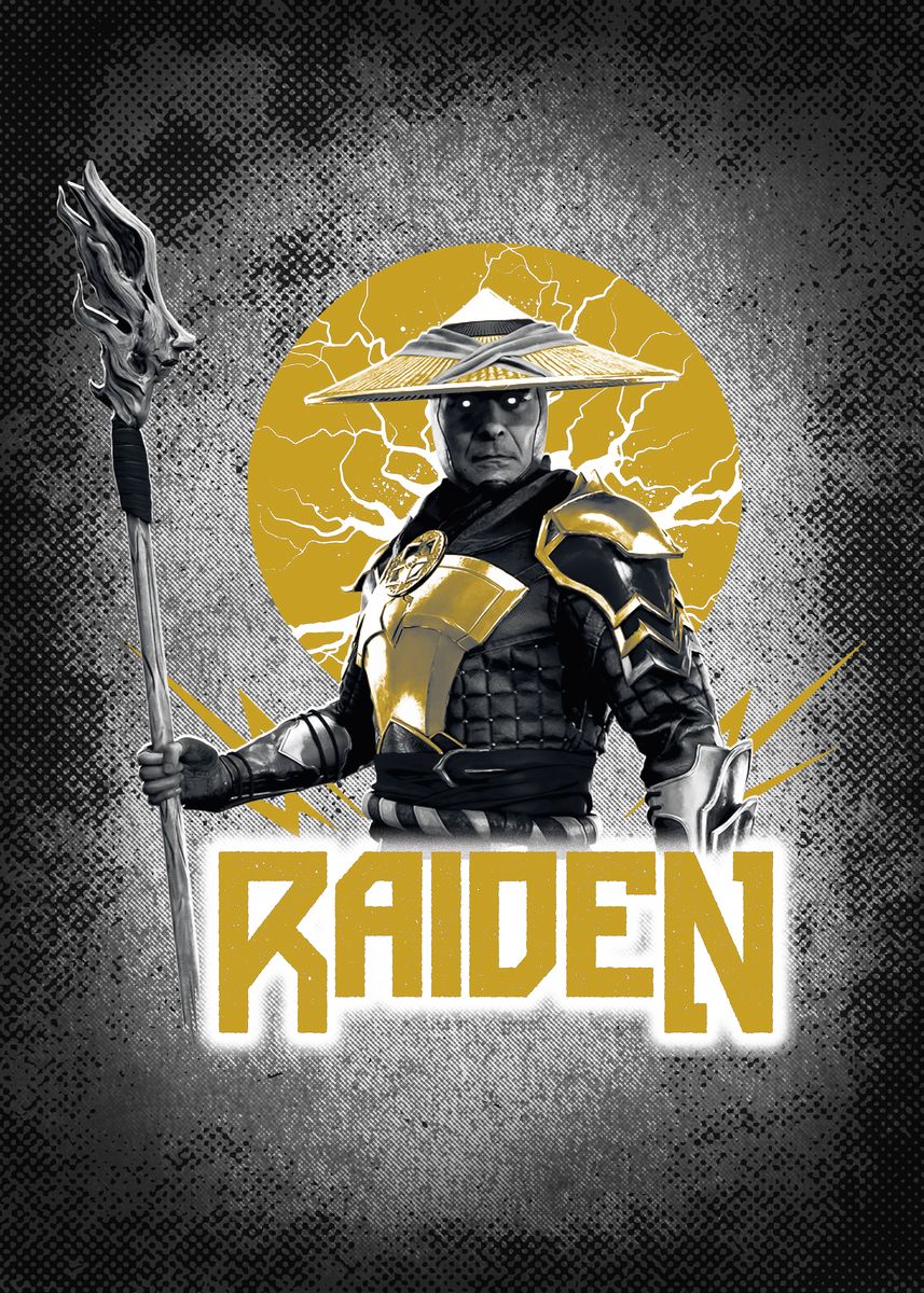 'Raiden' Poster, picture, metal print, paint by Mortal Kombat | Displate