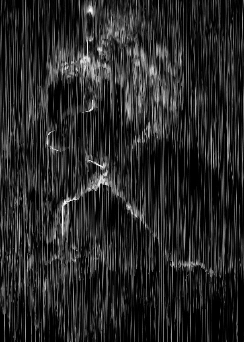 'Heavy Rain' Poster, picture, metal print, paint by Vixi | Displate