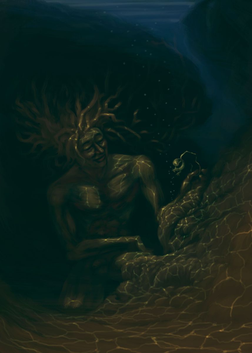 'Spirit of the Lake' Poster, picture, metal print, paint by Vixi | Displate