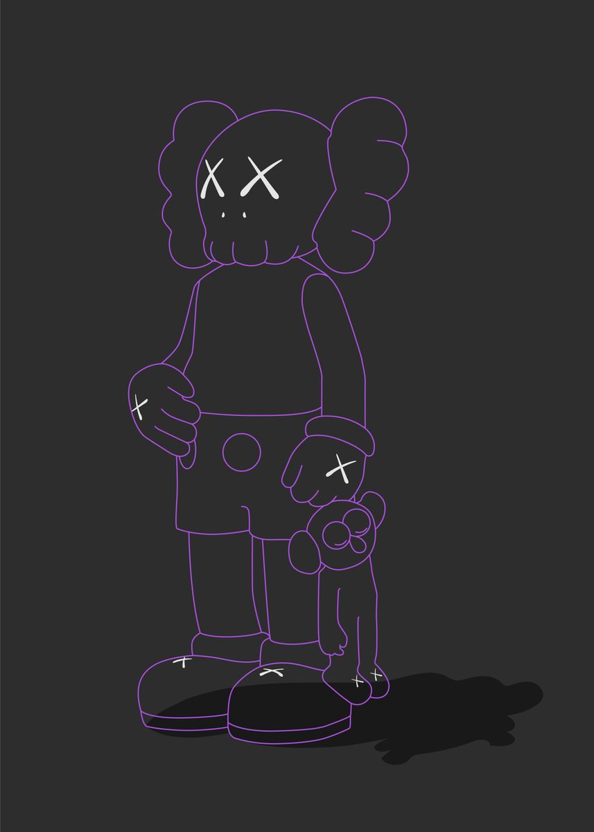 'Kaws Ghost' Poster, picture, metal print, paint by SBS | Displate