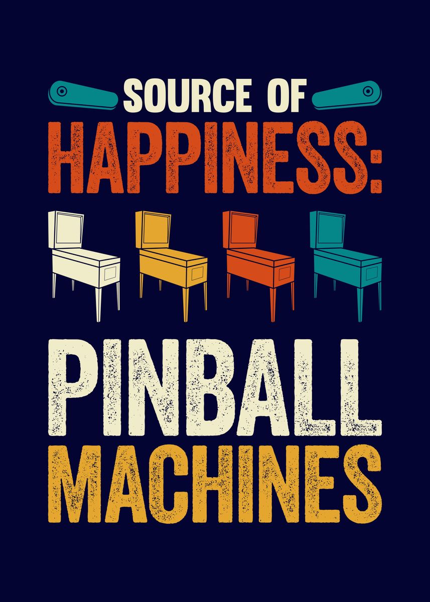 'Pinball Table Pinball' Poster, picture, metal print, paint by MzumO ...