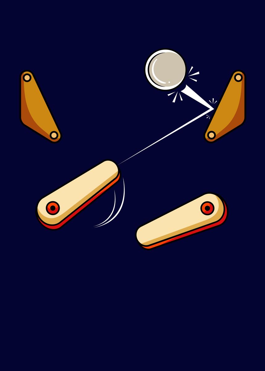 'Pinball Table Pinball' Poster, picture, metal print, paint by MzumO ...