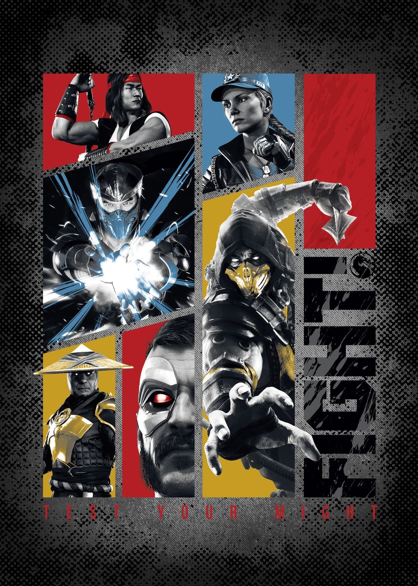 'Test your Might' Poster, picture, metal print, paint by Mortal Kombat ...