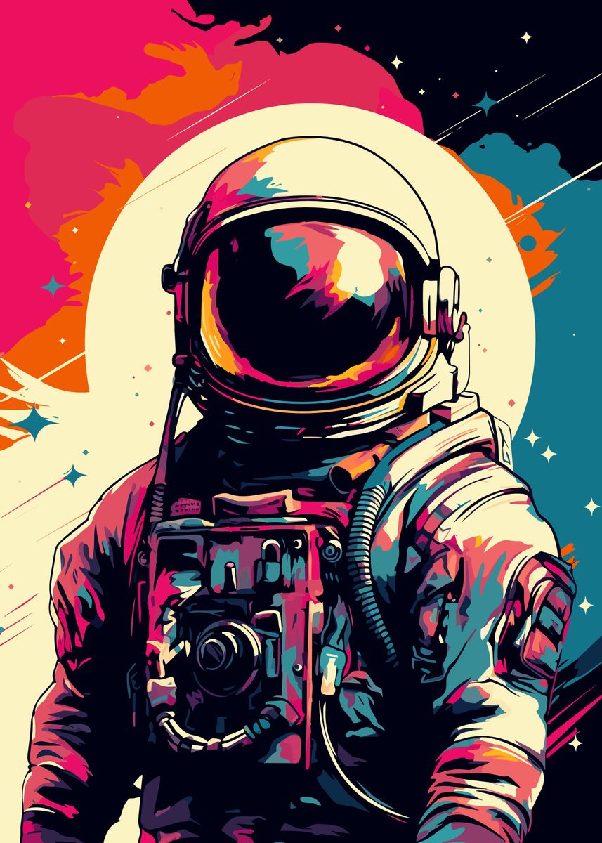 'Astronaut Pop Art' Poster by SuperNova | Displate