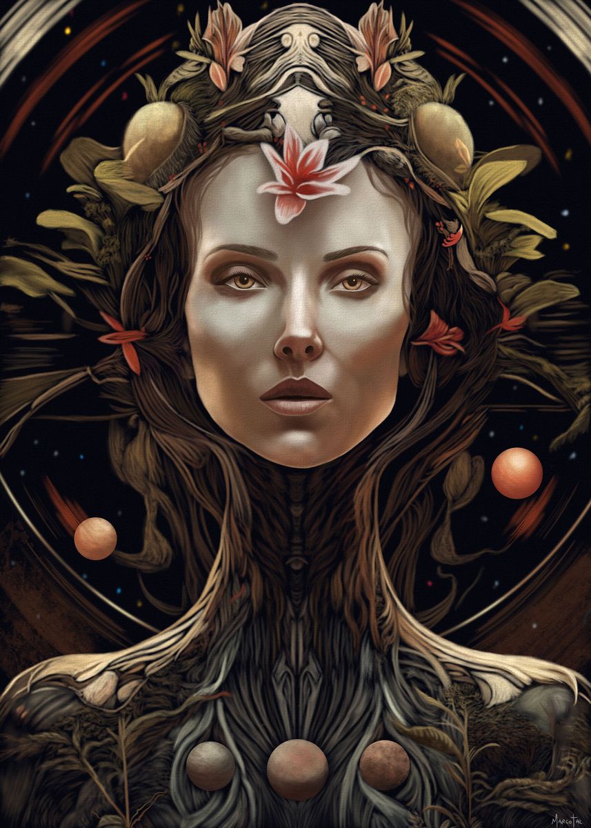 'Gaia' Poster, picture, metal print, paint by Marco Tal | Displate