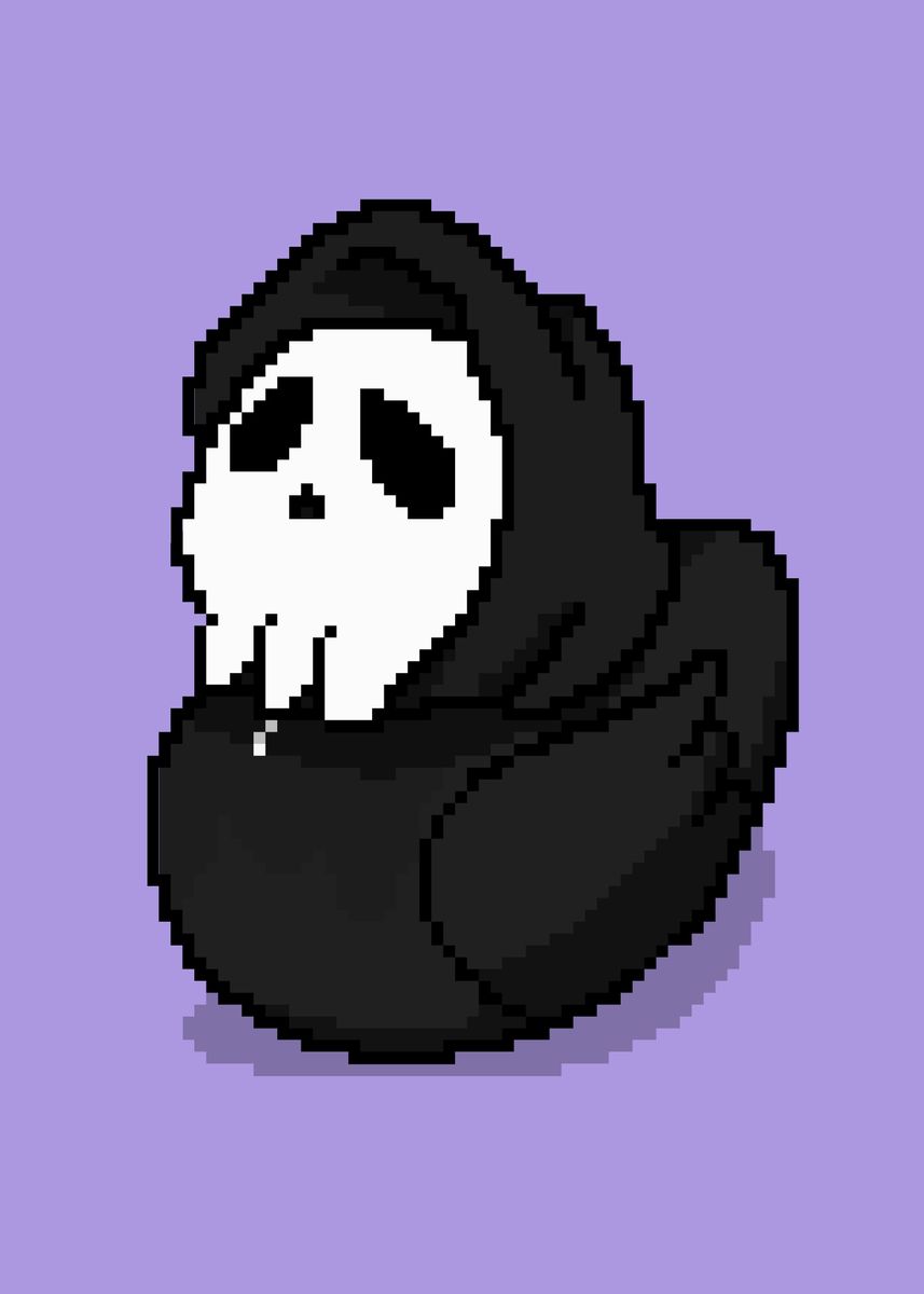 'Ghost Rubber duck' Poster, picture, metal print, paint by The Miracle ...