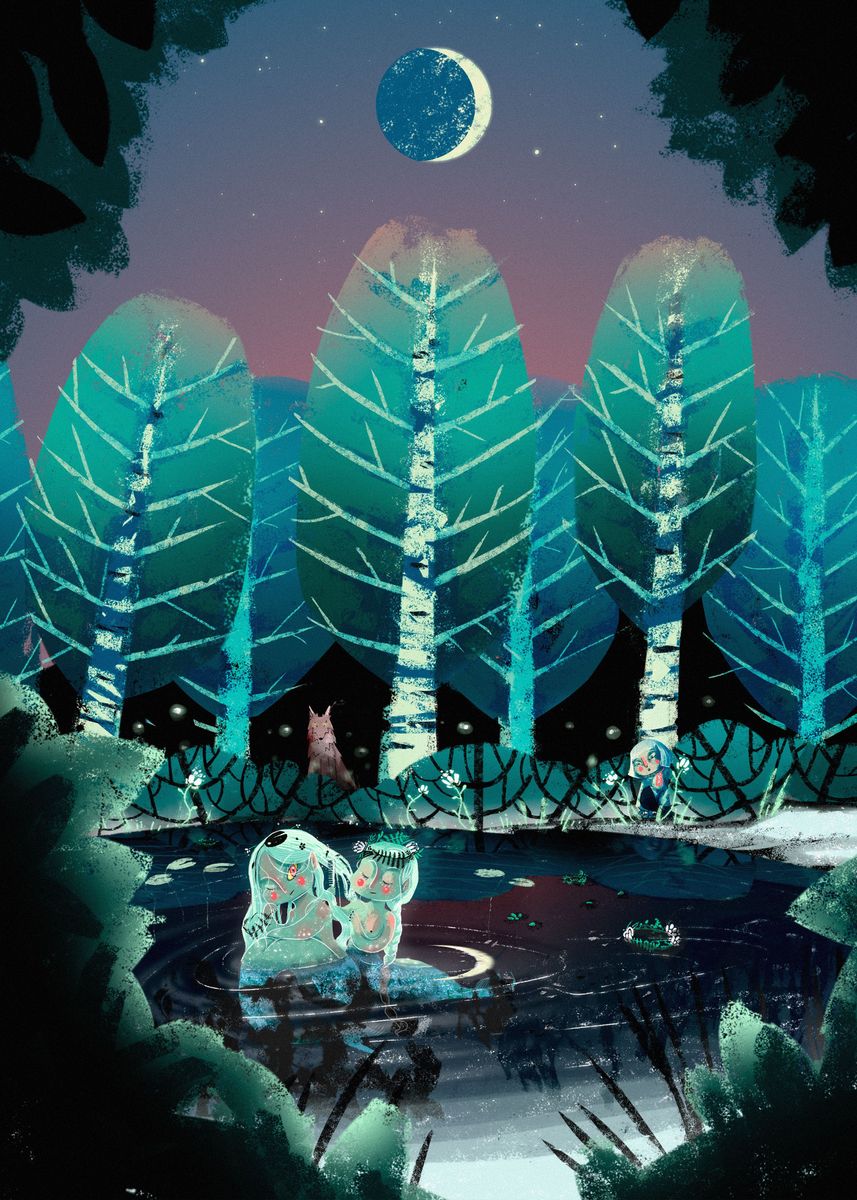 'Mysterious Spring' Poster, picture, metal print, paint by northteaart ...