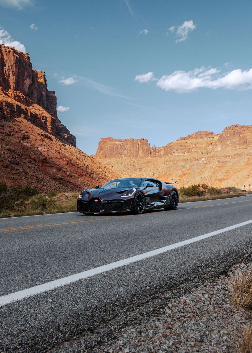 'Bugatti Divo in the desert' Poster, picture, metal print, paint by ...