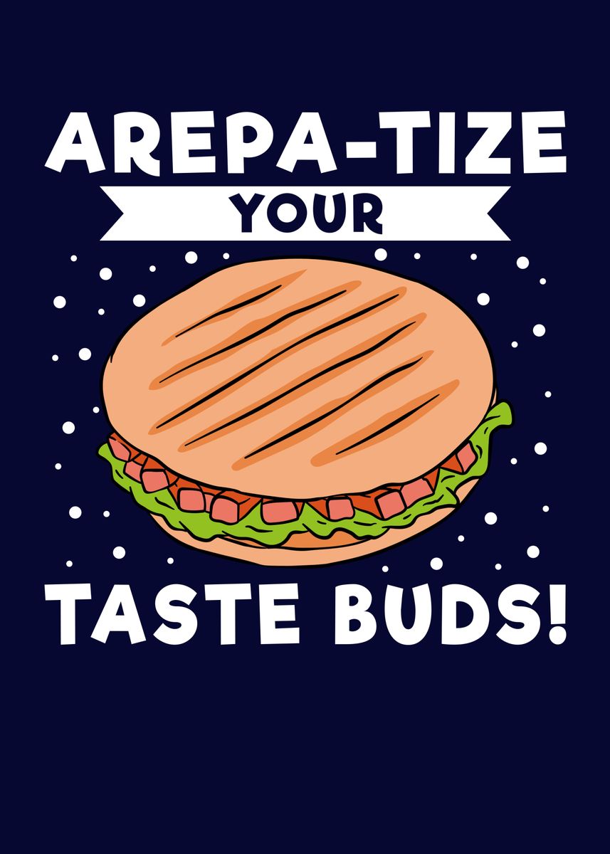 'Funny Arepas' Poster, picture, metal print, paint by MzumO | Displate