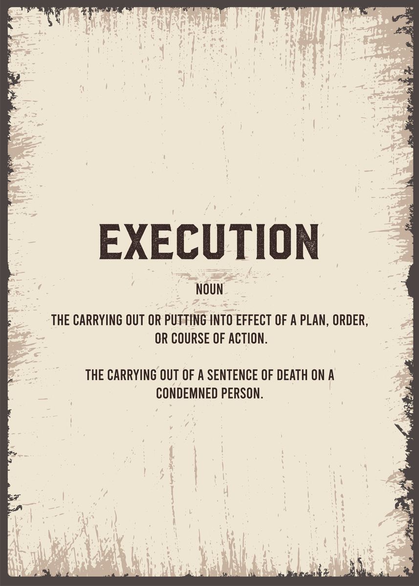 'execution' Poster, picture, metal print, paint by Trending Awesome ...