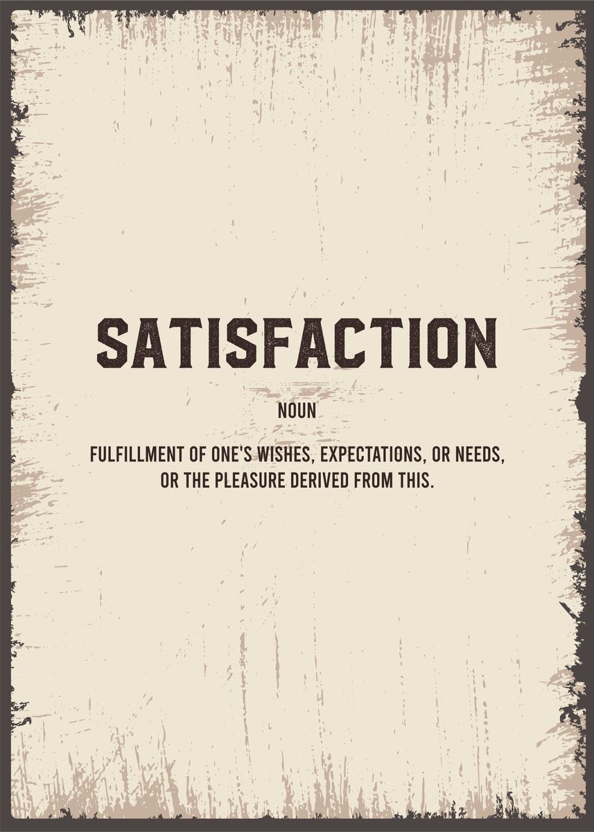'satisfaction' Poster, picture, metal print, paint by Trending Awesome ...