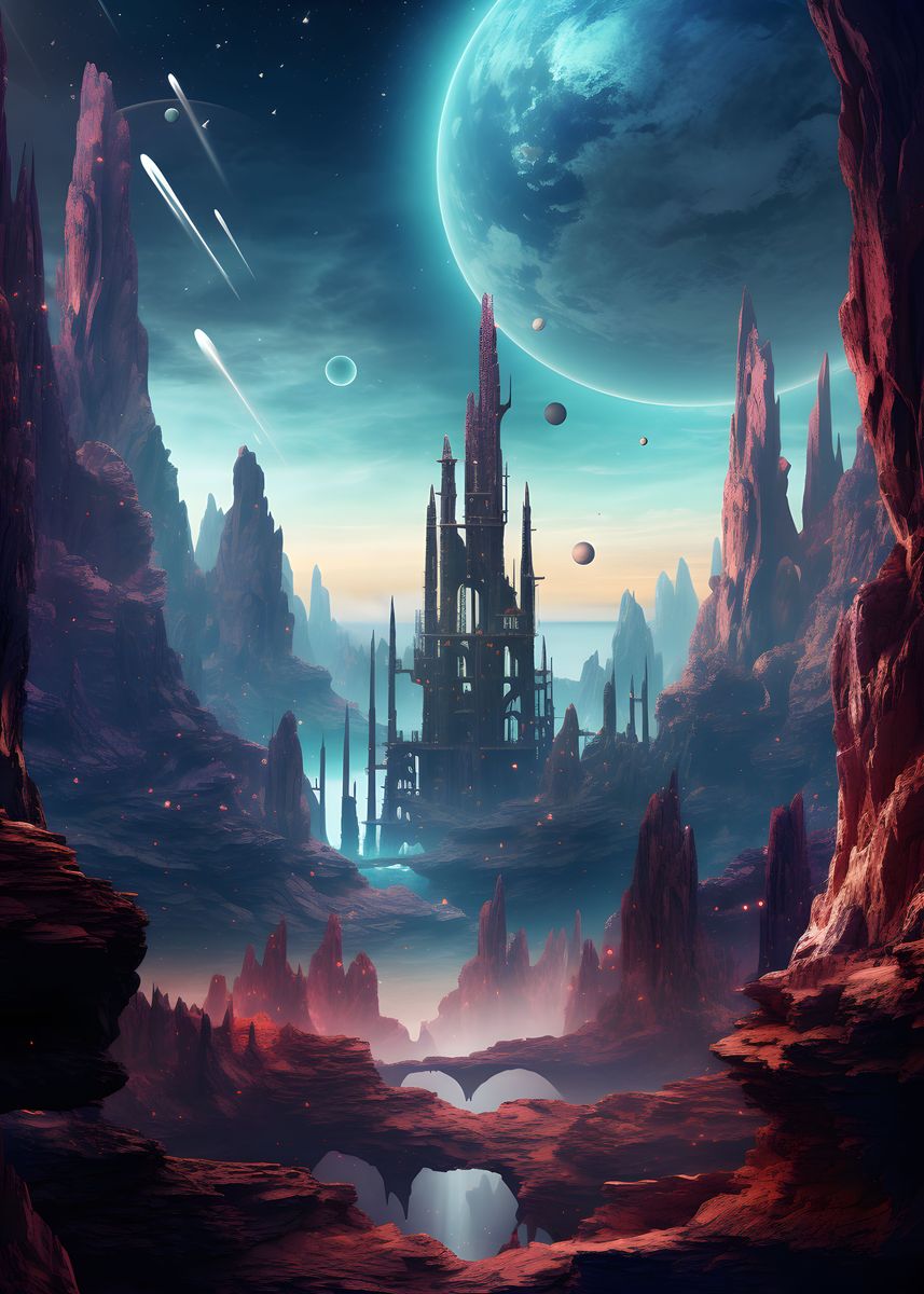 'Surreal Landscape' Poster, picture, metal print, paint by Amazing ...