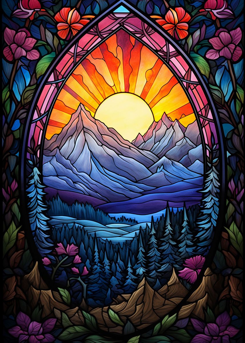 'The View of the Valley' Poster, picture, metal print, paint by ...