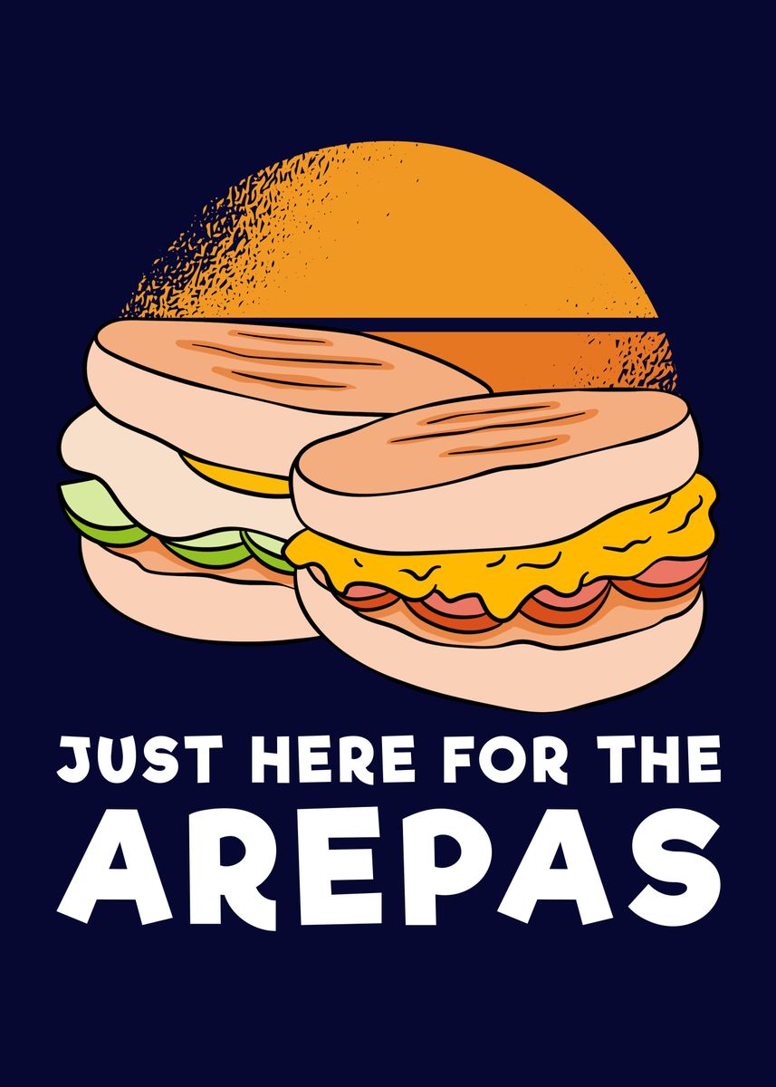 'Funny Arepas' Poster, picture, metal print, paint by MzumO | Displate