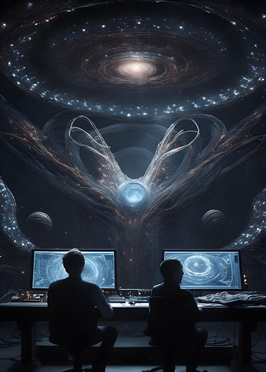 'Stellar Loom Cosmic Weave' Poster by Sparkls | Displate