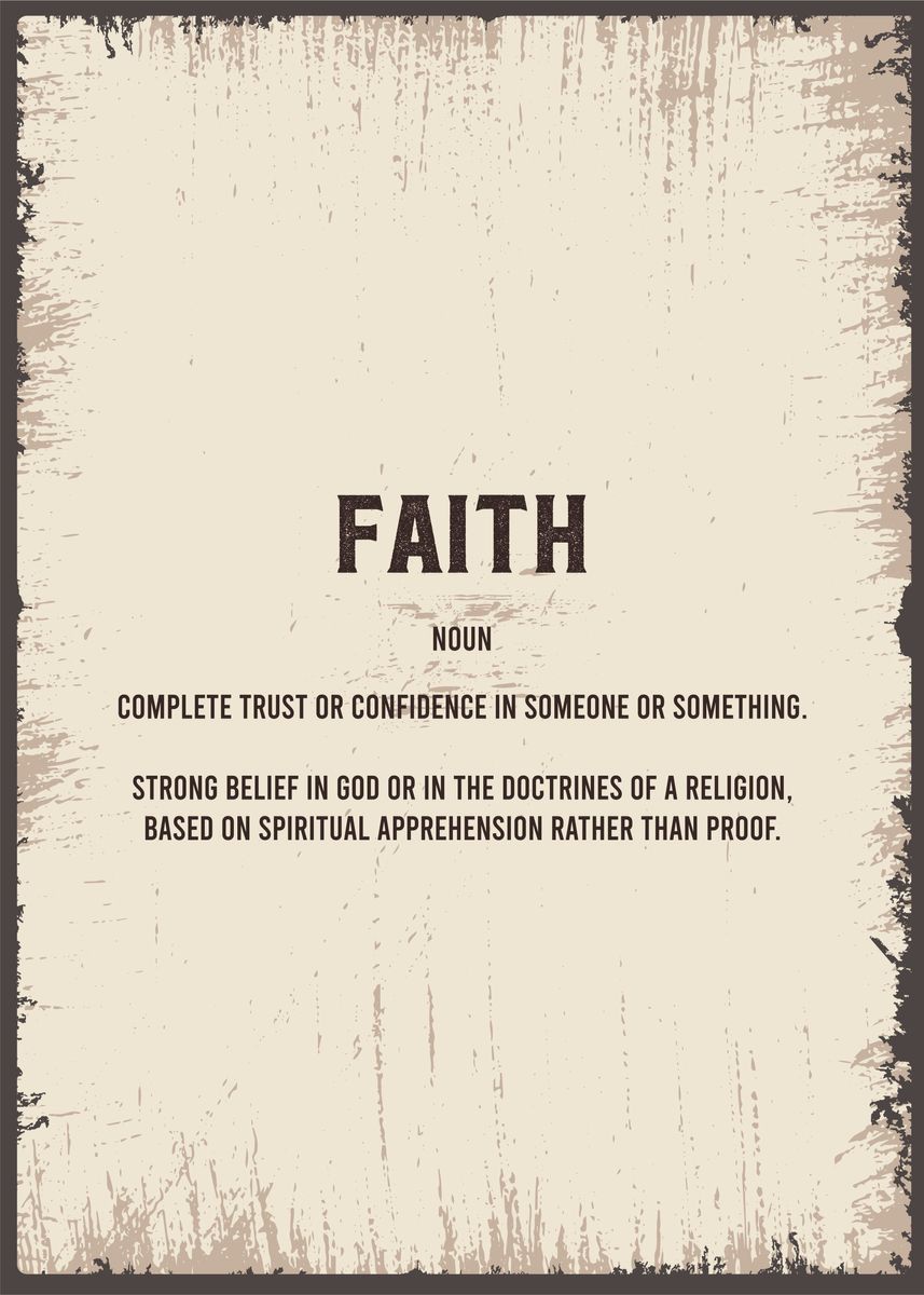'faith' Poster, picture, metal print, paint by Trending Awesome Posters ...