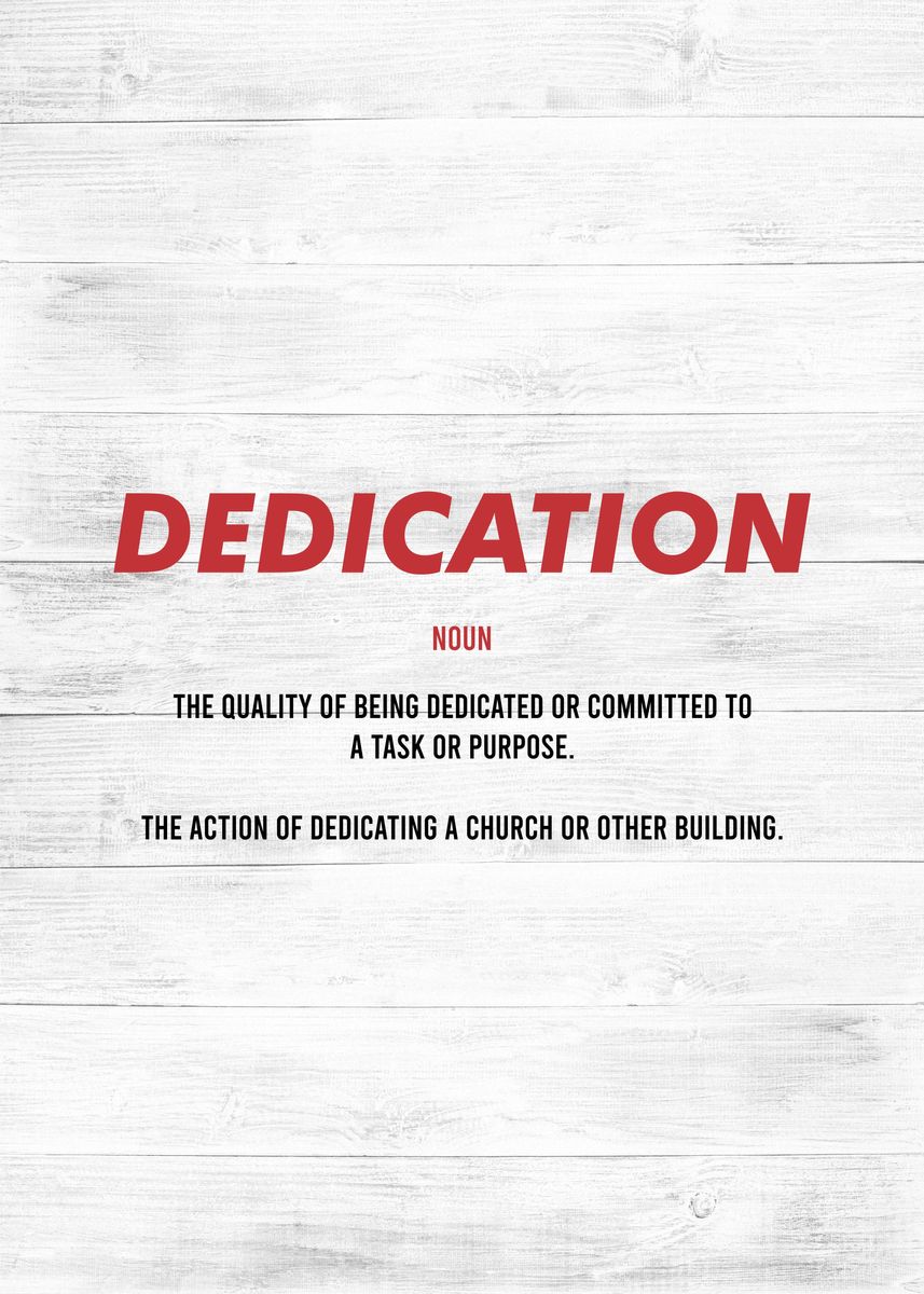 'dedication' Poster, picture, metal print, paint by Top Collection ...