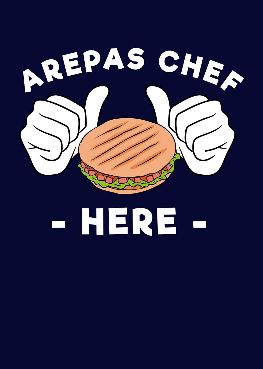 'Funny Arepas' Poster, picture, metal print, paint by MzumO | Displate
