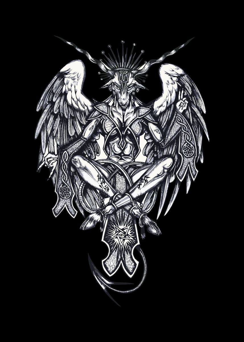 'winged devil' Poster, picture, metal print, paint by Green Goblin ...